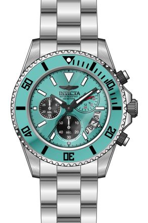 Invicta Pro Diver 51123 Herrenuhr - Quarzwerk - Edelstahl mit blauem Zifferblatt - 44 mm