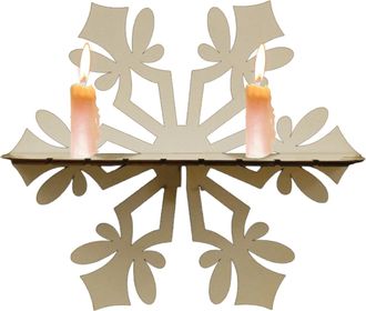 Generic Schwebende Holzregale, Wandregal Aus Holz Mit Schneeflocken-Design, Hohle Bohemische Dekoration, Für Wohnzimmer Küche Büro Badezimmer Schlafzimmer Pfl