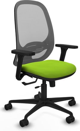 Piqueras y Crespo Cilanco Arbeitsstuhl mit 3D-Armen, h&ouml;henverstellbare Lendenwirbelst&uuml;tze, ausgestattet mit Syncro/Traslack und Schneidschaum, mit Rollen von 65 mm, Nyl