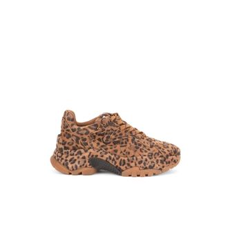 Ash Chaussures Plates en Daim L&eacute;opard Marron - Femme - Chaussures - Brun - Taille: 36 EU