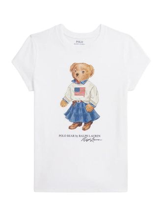 Polo Ralph Lauren Bear Logo Cotton T-Shirt - White