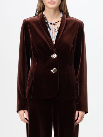 Joseph Ribkoff Blazer court en velours avec boutons bijoux et revers classique