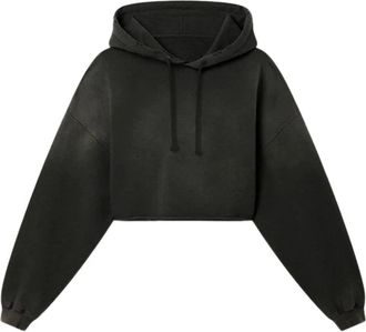 Golden Goose Femme, Sweatshirts et sweats &agrave; capuche, Noir, Taille: 40 FR Star Cropped Hooded SweaT-shirt