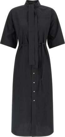 Christophe Lemaire Femme, Robes, Noir, Taille: 38 FR Robe Tube R&eacute;versible en Coton Soie Lav&eacute;