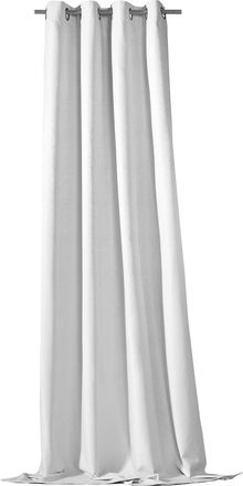 Heimtexland Verdunkelungsvorhang Dekoschal Jacquard Gardine Blackout Beschichtung Vorhang HxB 245x135 Ösenschal Isolierend Typ762 Silber