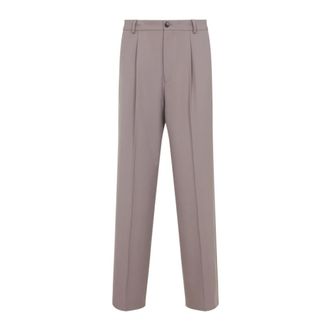 Dries Van Noten Woll-Ma&szlig;geschneiderte Hose Nude Neutrals - - Trousers - Herren - Grau - L