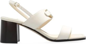 Ferragamo Sandalen - Salvatore Ferragamo Lou Leather Sandals - Gr. 36 (EU) - in Weiß - für Damen