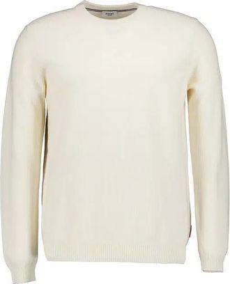 Joop Herren Pullover weiß Baumwolle unifarben