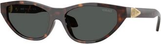 Versace Femme, Accessoires, Brun, Taille: 55 MM Ve4491U Lunettes de soleil