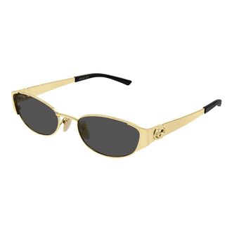 Gucci Oval Frame Sonnenbrille - - Accessories - Damen - Gelb - 55 MM
