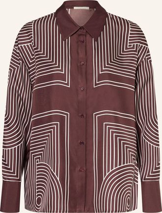 Lilienfels Lilienfels Hemdbluse Aus Seide braun