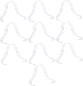 Angoily 10 St&uuml;ck Teiliges Transparentes Sandalen st&uuml;tzgitter aus Platzsparendes Schuhregal f&uuml;r High Heels Modisches Display Regal mit Geschwungenem Design zur