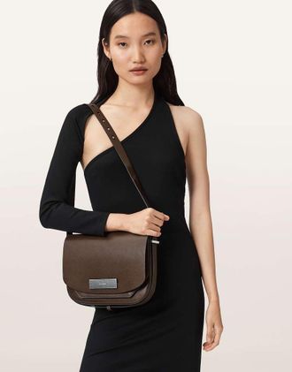 AllSaints Etta - Umh&auml;ngetasche in Schlammbraun-Brown