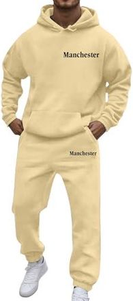 Generic Tenue Jogging Homme Hiver Combinaison Pantalon Streetwear Vetements Assorti Pièces Garcon Capuche Bermuda Grand Ville Basketball Identique Poche Culot