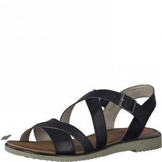 Jana Damen 8-8-28115-28 Flache Sandale, Black, 39 EU