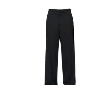 Loewe Homme, Pantalons, Noir, Taille: L Pantalon en laine avec d&eacute;tail brod&eacute;