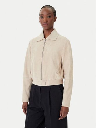 HUGO BOSS Lederjacke Salene 50552203 Beige Regular Fit