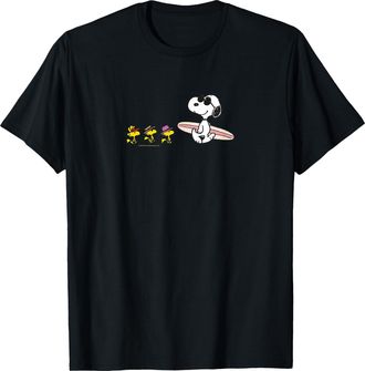 Peanuts Snoopy Woodstock Surfboard T-Shirt