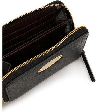 Mulberry Leather Zip-Around Wallet - Black