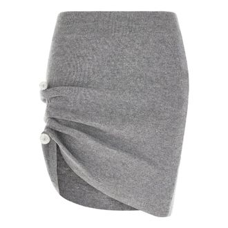 Giuseppe Di Morabito Jupe orn&eacute;e de cristaux - Femme - Jupes - Gris - Taille: 36 FR