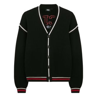 GCDS Logo Strickjacke - - Knitwear - Damen - Schwarzk - L