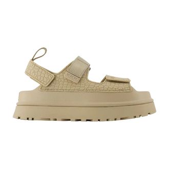 UGG Ugg, Femme, Chaussures, Beige, Taille: 40 EU Sandales Goldenglow Gaufr&eacute;es