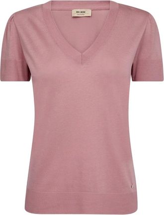 Mos Mosh MOS Mosh, Femme, Pulls, Rose, Taille: 38 FR V-neck Tricots