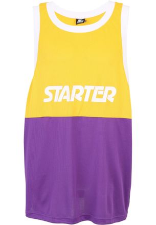 Starter Black Label Herren Starter Split Mesh Tank Top californiayellow/realviolet, L/XL