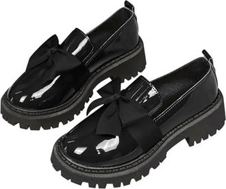 Generic Chaussures simples pour femme en grande taille pour le printemps et lautomne, nouveau style britannique &eacute;pais, un pied de petites chaussures en cuir &agrave;