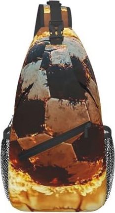 Generic Flame Football Sac &agrave; bandouli&egrave;re de voyage pour homme Sac &agrave; dos de randonn&eacute;e