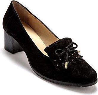 Pediconfort Trotteurs en Cuir Franges et Clous - Femme - Taille : 39 - Couleur : Noir