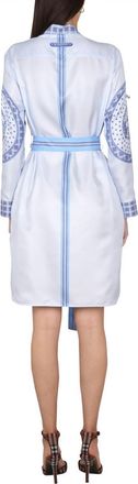 Burberry Silk Chemisier Dress - Blue