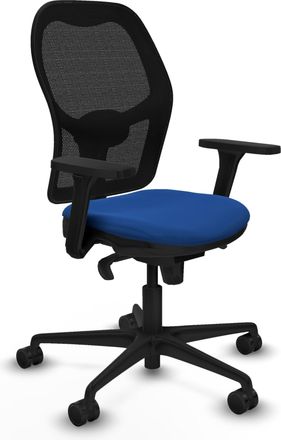 Piqueras y Crespo Drehbarer Schreibtischstuhl ohne Rollen, mit 3D-Armlehnen, h&ouml;henverstellbare Lendenwirbelst&uuml;tze, mit 5 Positionen und injiziertem Schaumstoff, Schwarz