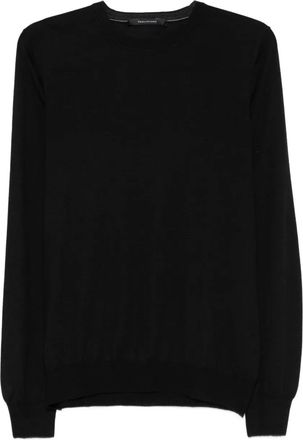 Tagliatore Fein gestrickter Pullover - Schwarz