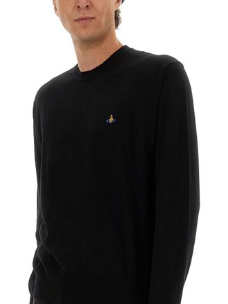 Vivienne Westwood Logo Cotton-Cashmere Blend Jumper - Black