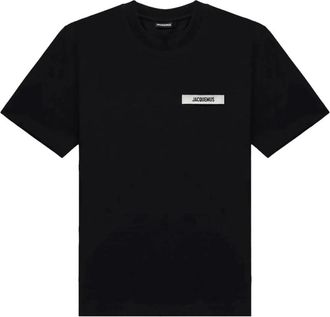 Jacquemus Gros Grain T-Shirt - - Tops - Herren - Schwarzk - 2XL