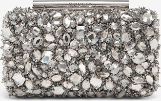Alexander McQueen T-Bar Box-Clutch mit Kristallstickerei - Item 81371517HHI1402