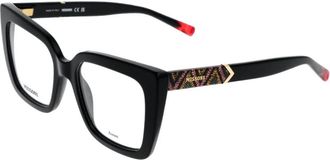 Missoni Femme, Accessoires, Noir, Taille: ONE Size Montures Optiques Noires pour Femmes Style Papillon