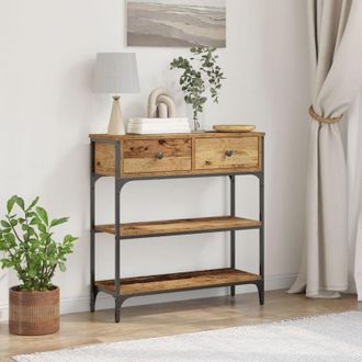 vidaXL Vidaxl - Konsole Tisch Alte Holz 72,5x25x75 cm Ingenieurholz & Stahl