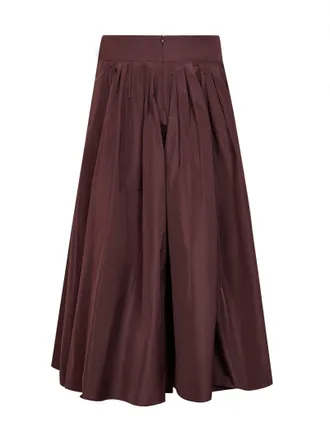 Max Mara Womens Skirt Smmromina Taffeta Burgundy Red Polyester