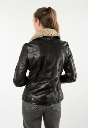 Mauritius Lederjacke MWBriselle mit Teddyfell-Kragen