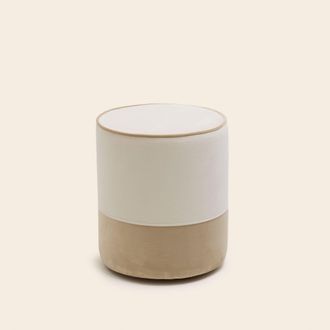 Madura Pouf Noe Ivoire et beige chic - BEIGE