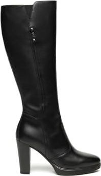 Nero Giardini I514610D Bottes Femme en Cuir - Noir 38 EU