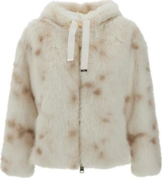 Herno Faux Luchs Kunstpelz Kapuzenjacke - - Jackets - Damen - Wei&szlig; - S