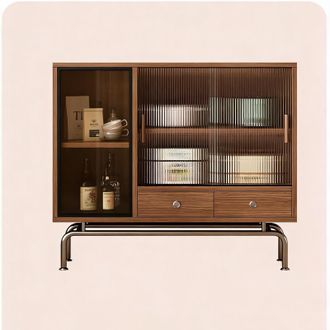 Generic Vintage-Sideboard aus Holz mit Arbeitsplatte for Kleinger&auml;te, ideal for die Einrichtung Einer Essbar oder eines Ausstellungsbereichs im Wohnzimmer.(B,