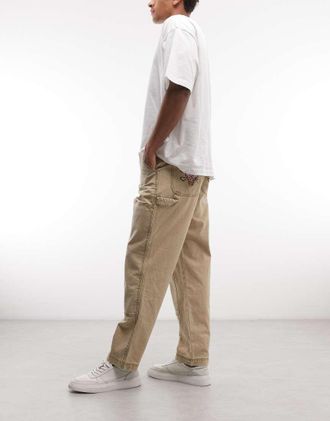 Icecream Carpenter-Hose in verwaschenem Beige mit Ziernaht-Neutral