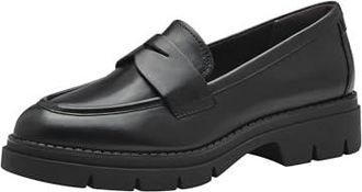 Tamaris Femme 1-24323-43 Mocassin, Cuir Noir Noir, 37 EU