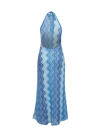 MC2 Saint Barth Womens Long Dress Tony Multicolour Viscose