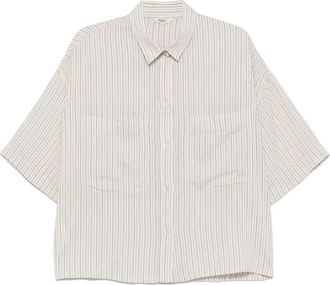 Barena Femme, Blouses et Chemises, Beige, Taille: 38 FR Camicia a righe taschino