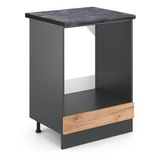 Vicco Meuble pour four R-Line, Ch&ecirc;ne de force dor&eacute;, 60 cm, pt Anthracite